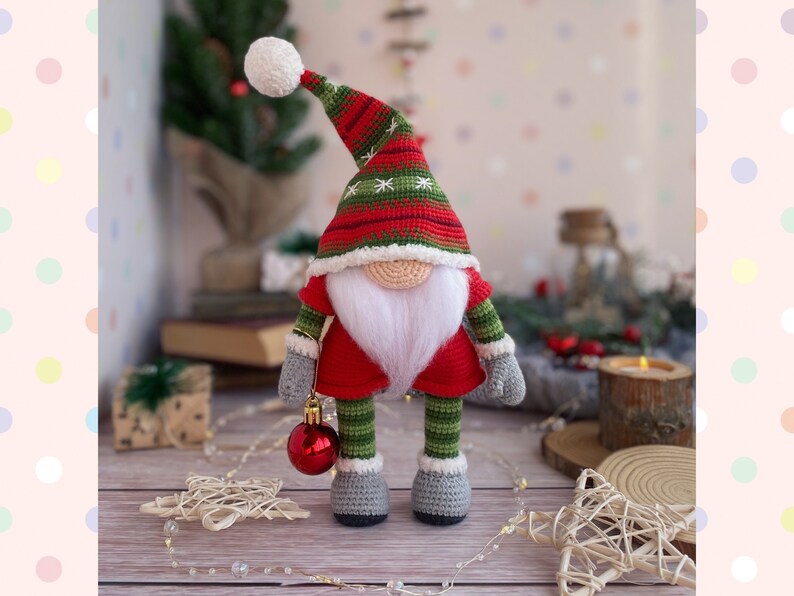Crochet Pattern Doll Christmas Gnome. Amigurumi Pattern Gnome. - Etsy