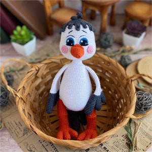 Crochet Pattern Doll Stork Pilot and Baby. TUTORIAL Stork and Baby in ...