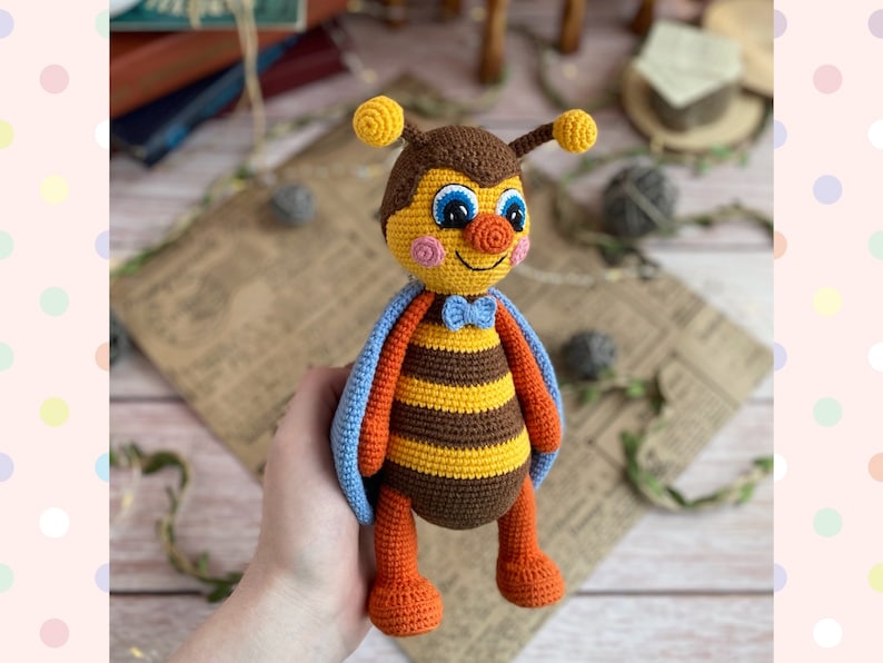 Crochet Pattern Doll Bee. Tutorial Bee in English in PDF. Amigurumi Bee ...