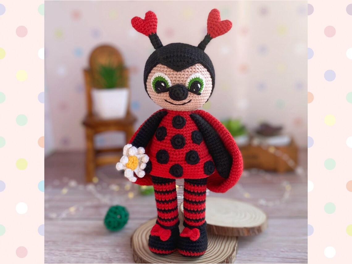 Crochet Pattern Doll Ladybug. Tutorial Ladybug in English in - Etsy