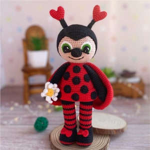 Crochet Pattern Doll Ladybug. Tutorial Ladybug in English in PDF ...