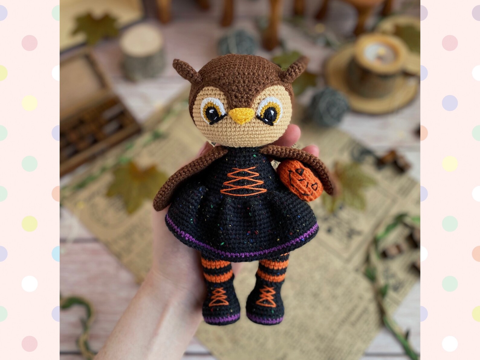 Crochet Pattern Doll Witch Owl. TUTORIAL Doll Owl in English in PDF ...