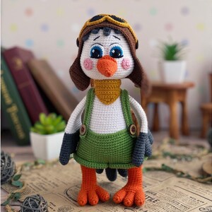 Crochet Pattern Doll Stork Pilot and Baby. TUTORIAL Stork and Baby in ...