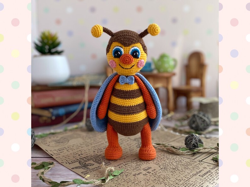 Crochet Pattern Doll Bee. Tutorial Bee in English in PDF. Amigurumi Bee ...