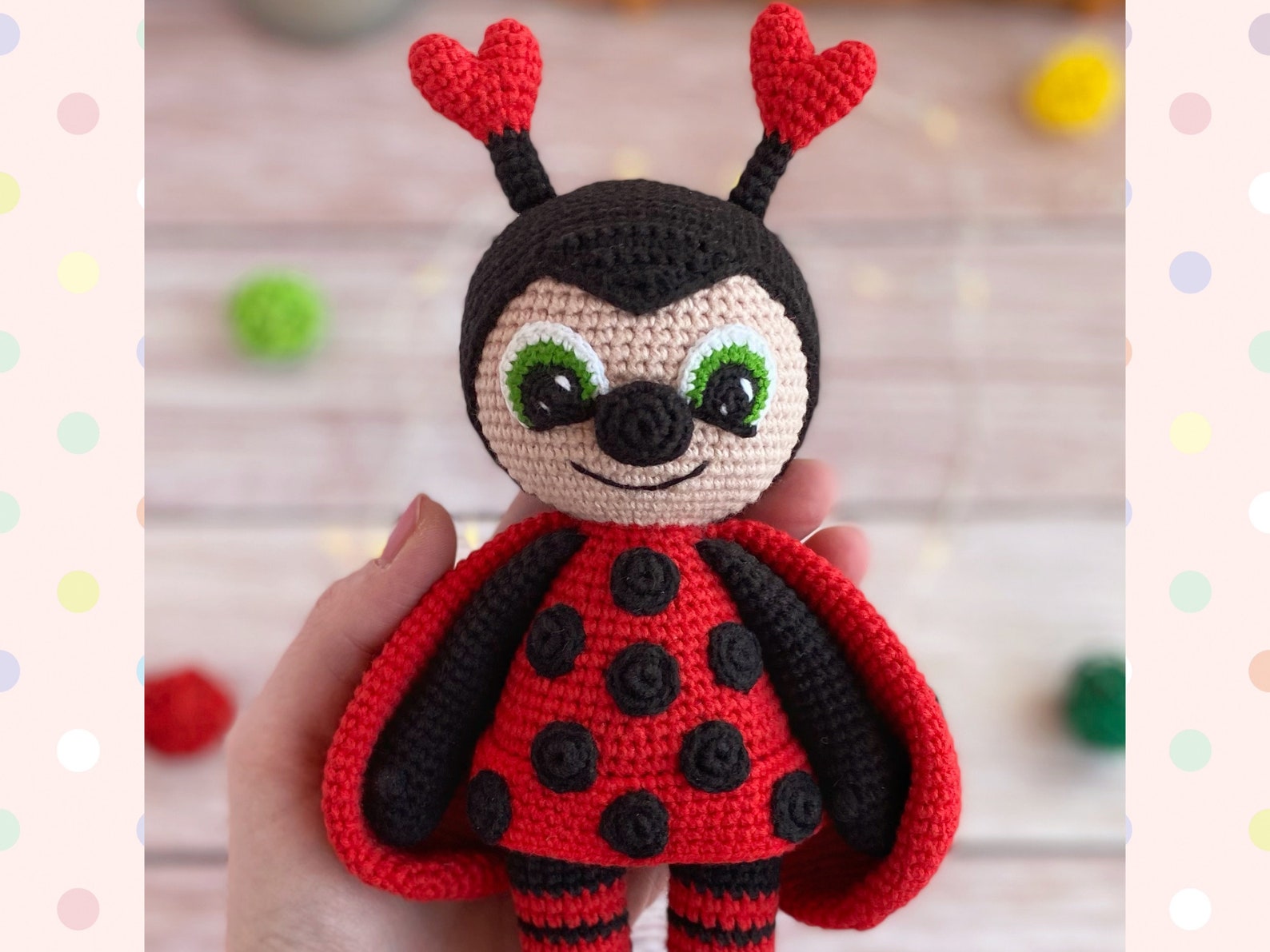 Crochet Pattern Doll Ladybug. Tutorial Ladybug in English in - Etsy