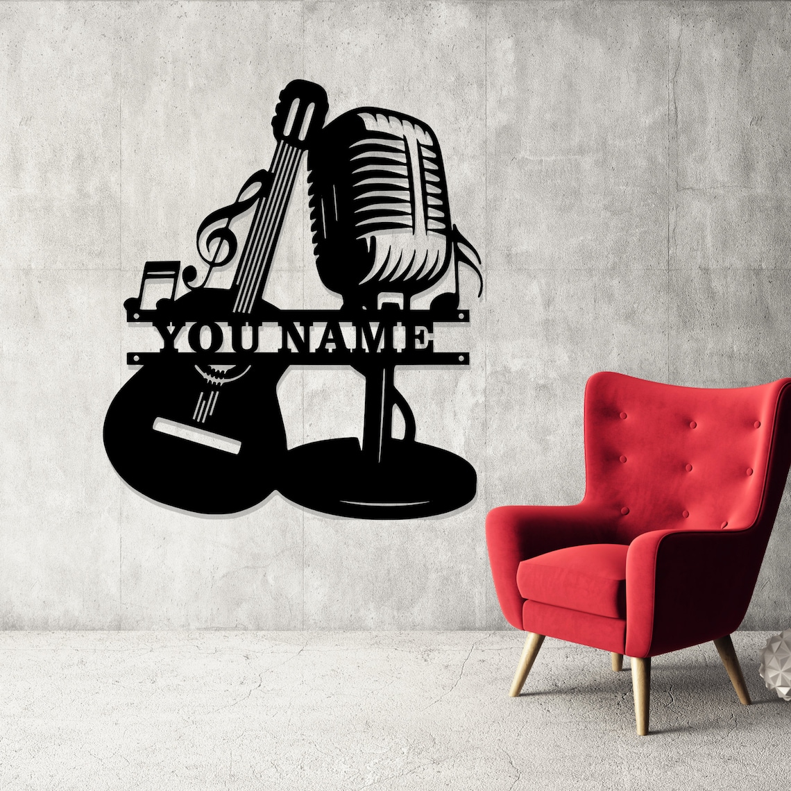 Custom Metal Name Sign Singer Wall Art Decor Personalized - Etsy