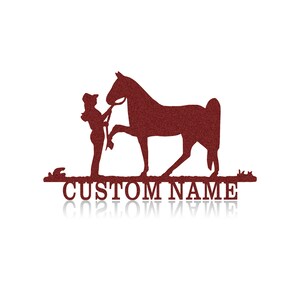 Custom Horse Metal Wall Art, Personalized Horse Name Sign, Metal Horse ...
