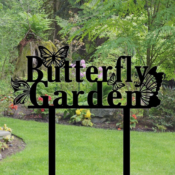 Butterfly Garden Sign - Etsy