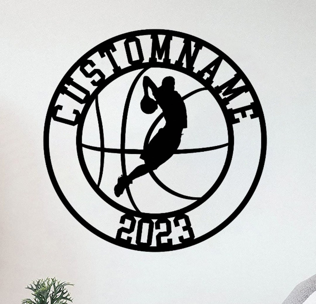 Custom Basketball Metal Wall Art, Personalized Player Lover Sign Home ...