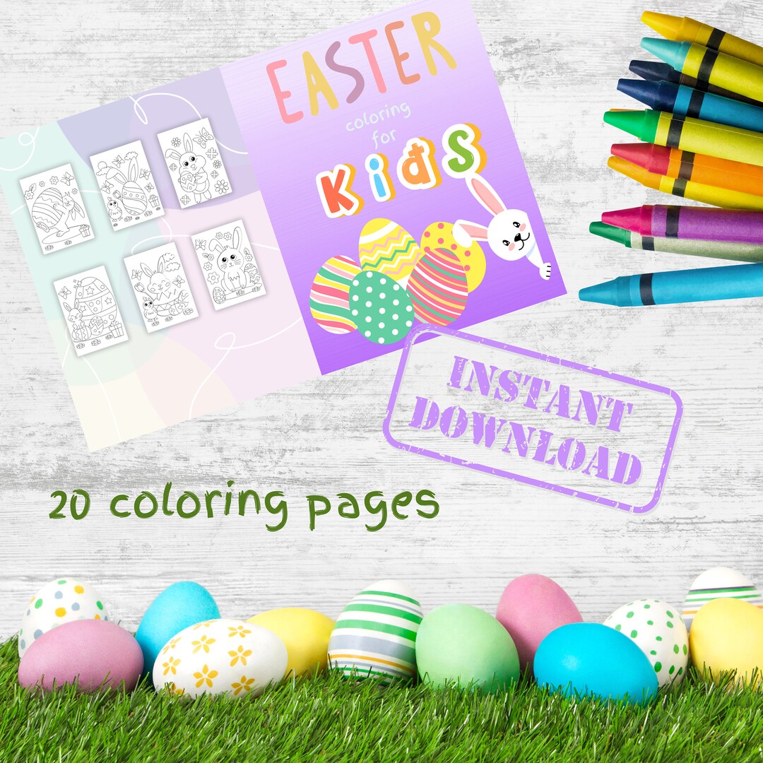 Coloring Pages| Easter Coloring| Class Parties| Instant Download - Etsy