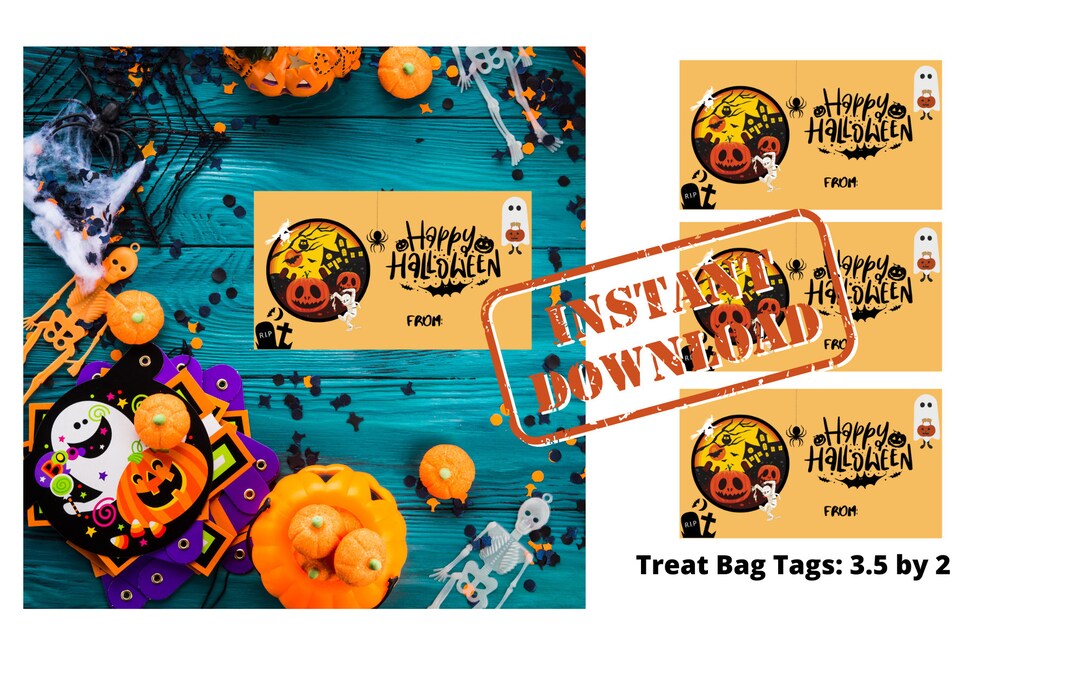 Halloween Treat Tags-classroom Parties - Etsy