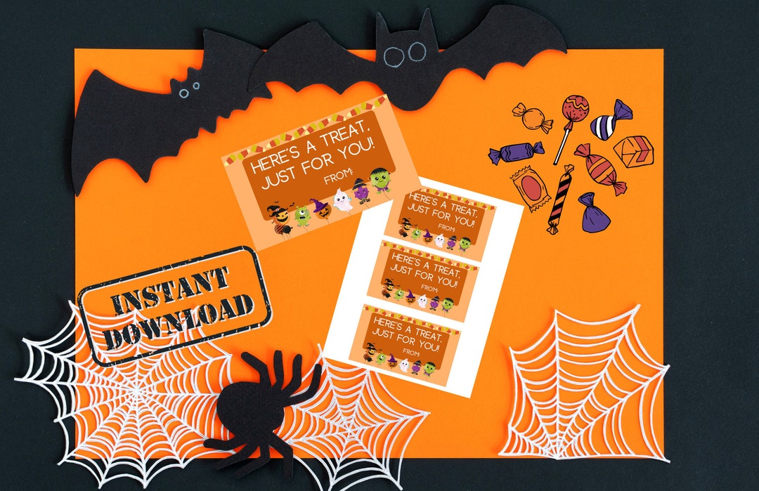 Halloween Treat Tags-classroom Parties - Etsy
