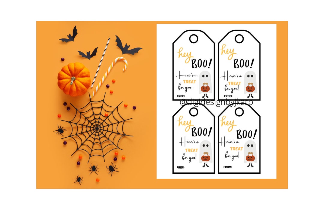 Hey Boo Treat Tags! Halloween Classroom Party Treat Bag Tags - Etsy