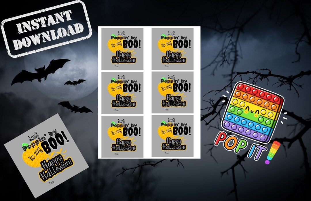 Halloween Treat Tags-classroom Parties-pop IT Tags! - Etsy