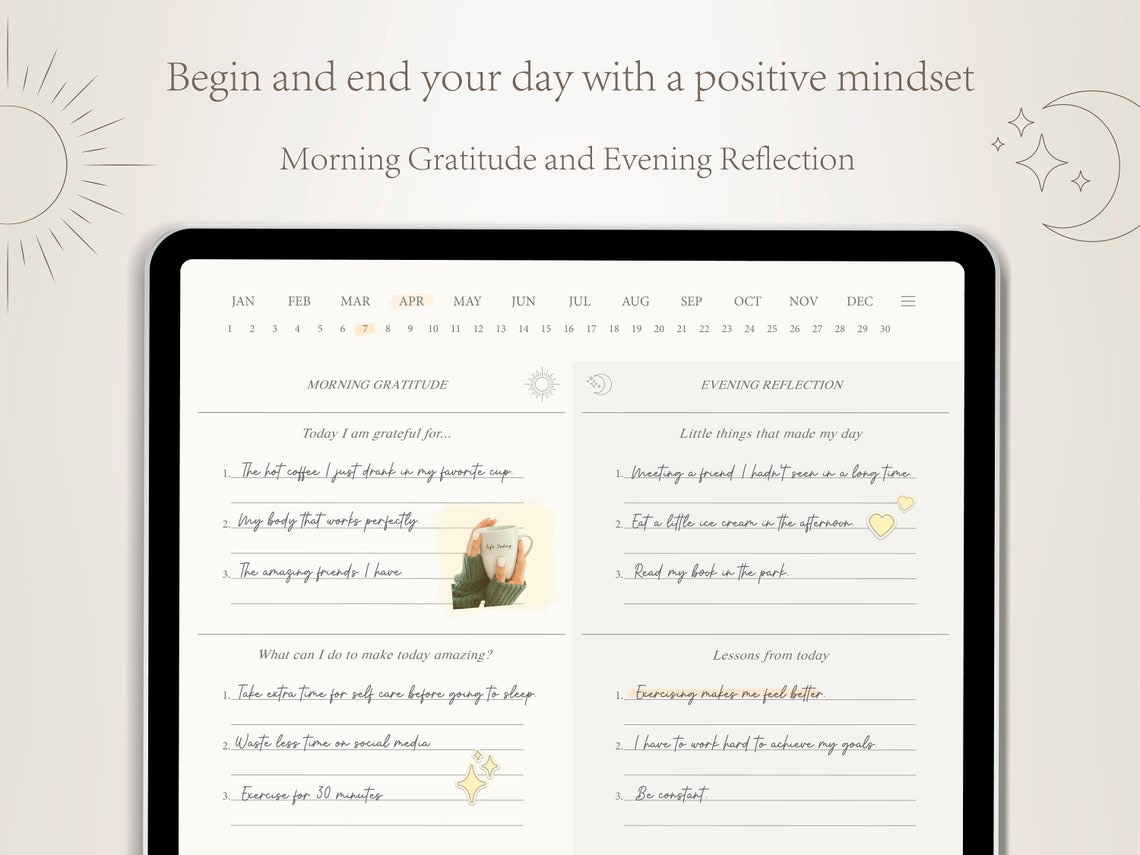 Digital Gratitude Journal, Daily Gratitude Journal, Digital Journaling ...