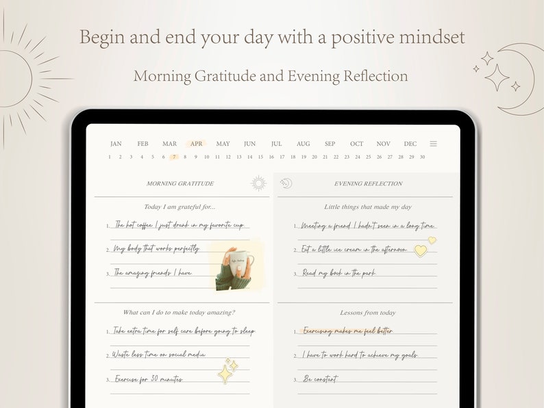 Digital Gratitude Journal, Daily Gratitude Journal, Digital Journaling ...
