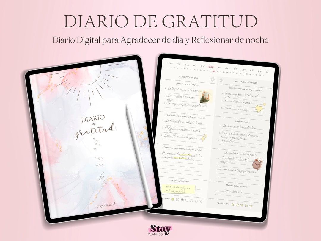 Spanish Digital Gratitude Journal, Daily Reflection (PDF) - Etsy