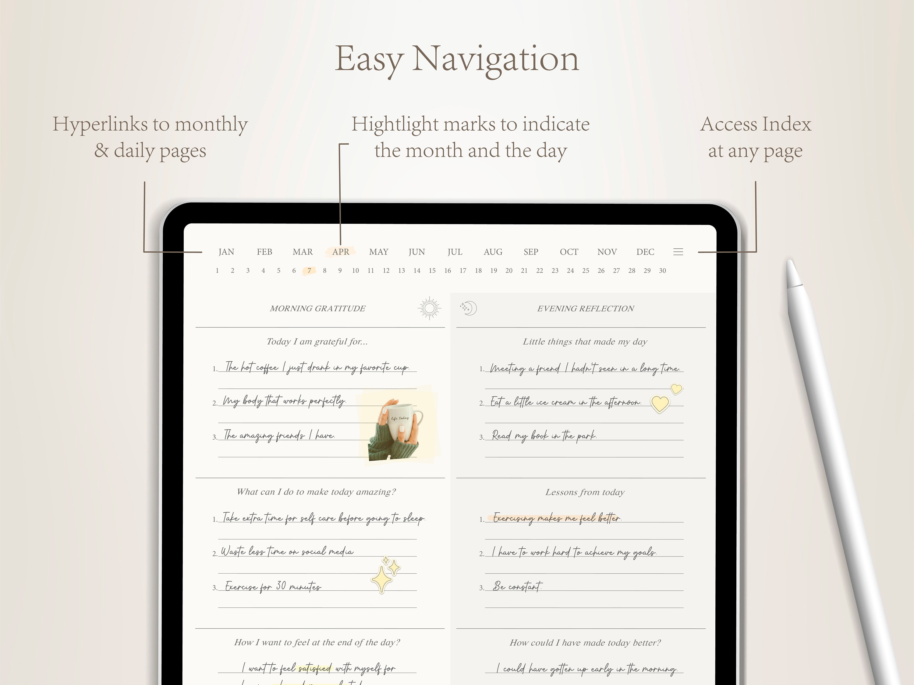 Digital Gratitude Journal, Daily Gratitude Journal, Digital Journaling ...