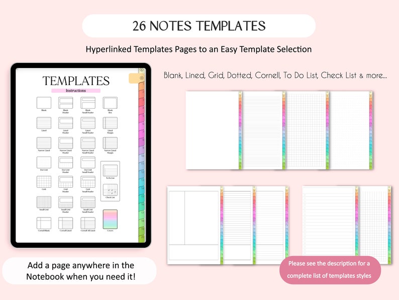 Digital Notebook for iPad & Tablets | 20 Tab Hyperlinked Notebook ...