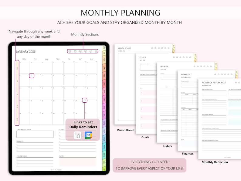 2026 Digital Planner for iPad & Android | Goodnotes Planner With Apple ...