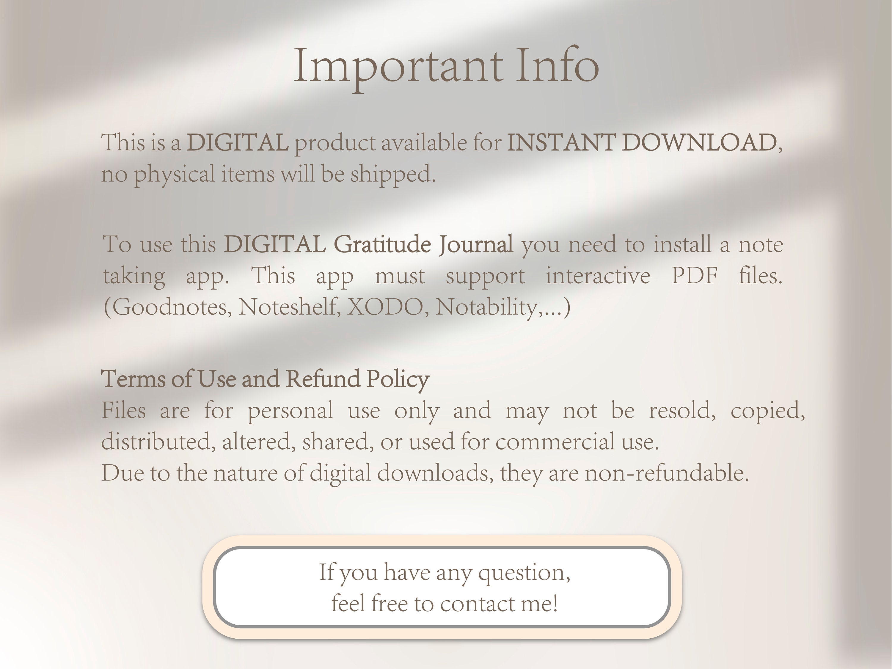 Digital Gratitude Journal, Daily Gratitude Journal, Digital Journaling ...