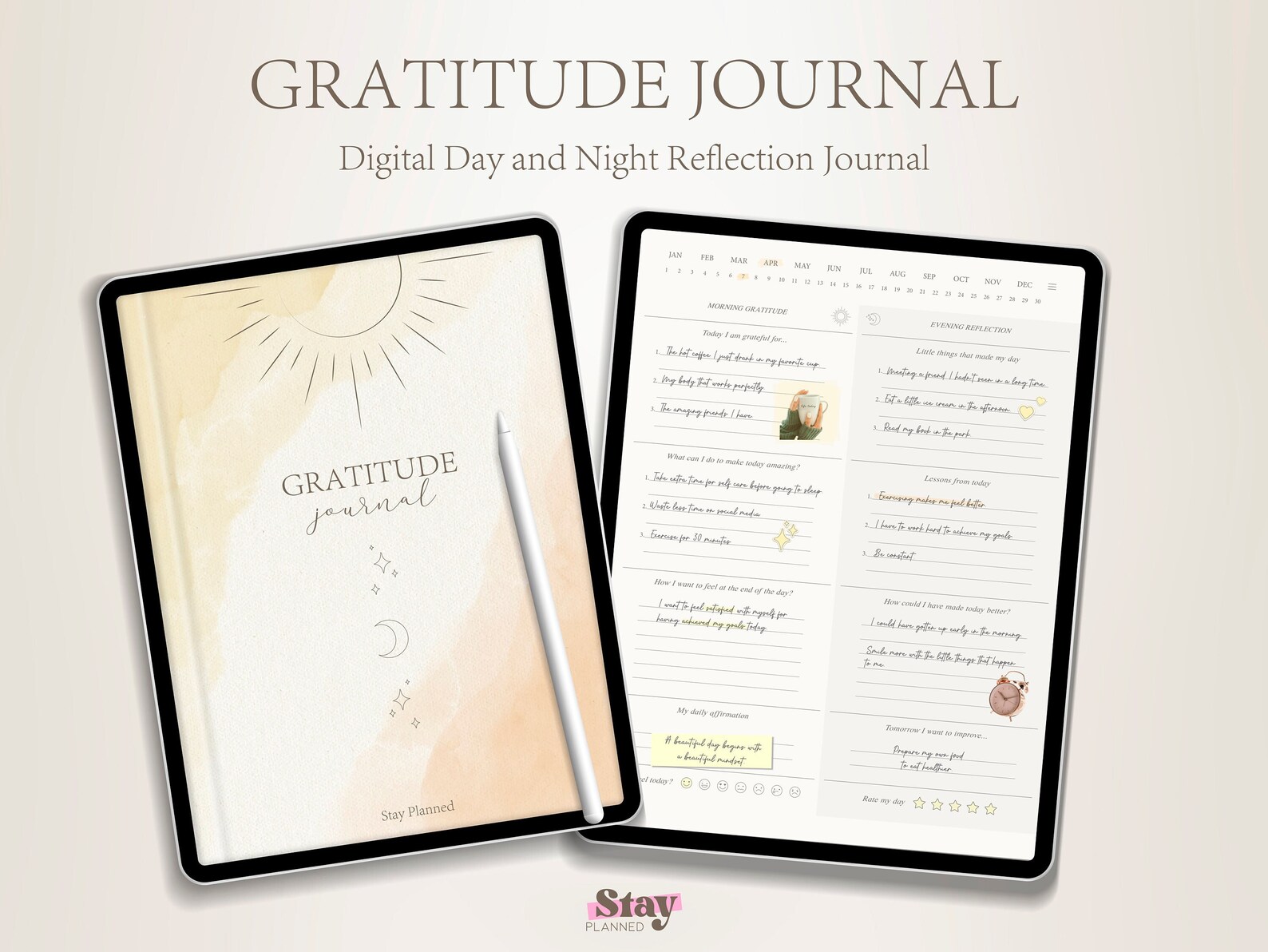 Digital Gratitude Journal, Daily Gratitude Journal, Digital Journaling ...
