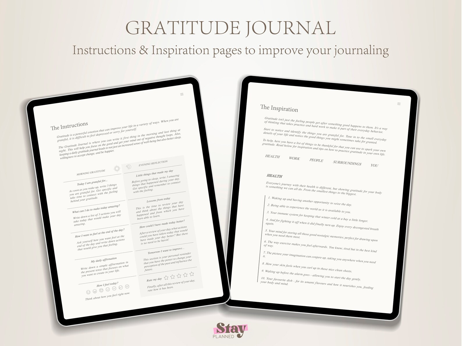 Digital Gratitude Journal, Daily Gratitude Journal, Digital Journaling ...
