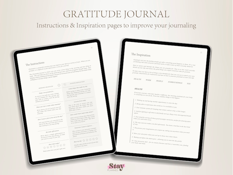 Digital Gratitude Journal, Daily Gratitude Journal, Digital Journaling ...
