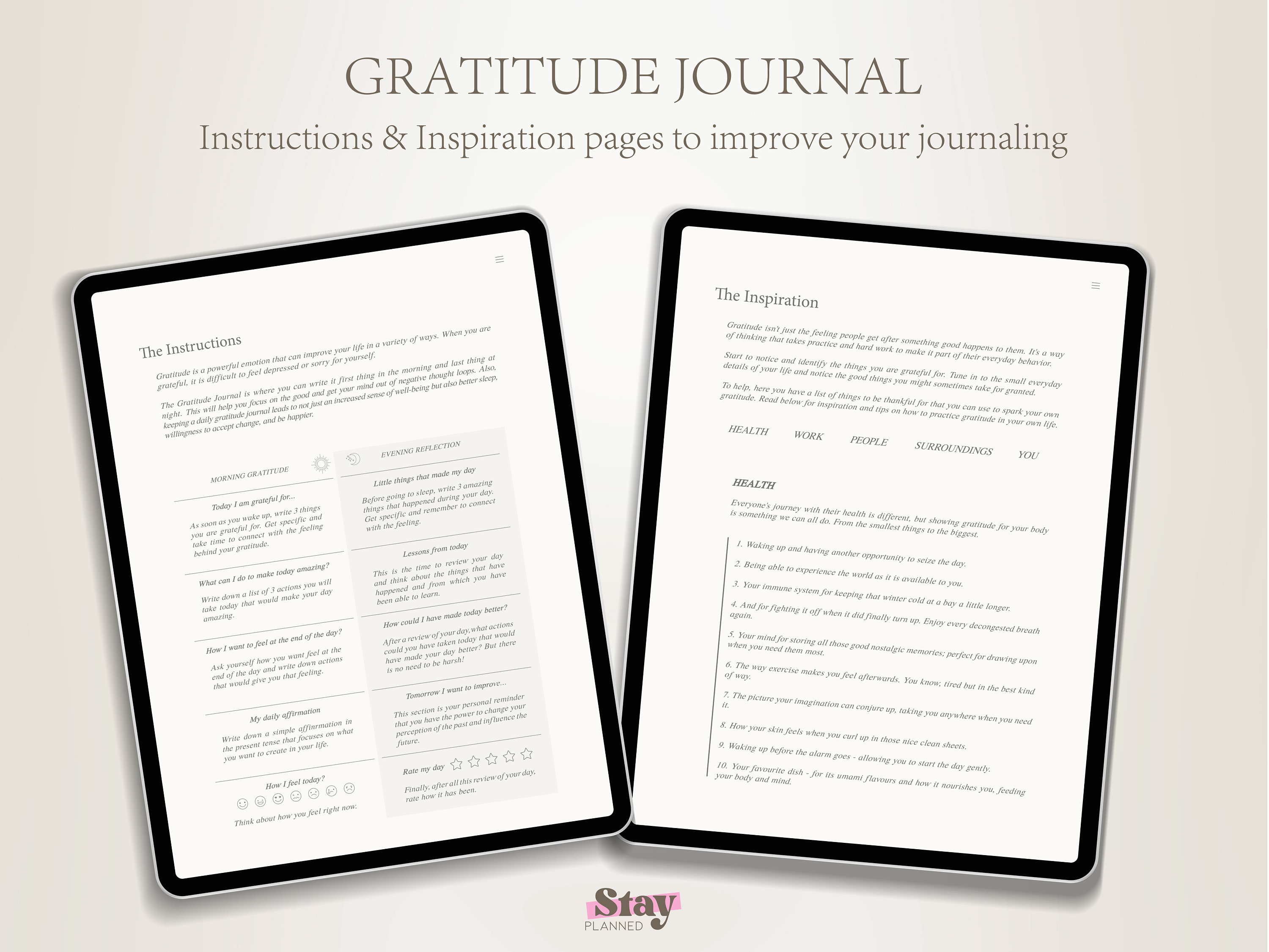 Digital Gratitude Journal, Daily Gratitude Journal, Digital Journaling ...