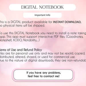 Digital Notebook, Digital Journal, Hyperlinked Sections and Subsections ...