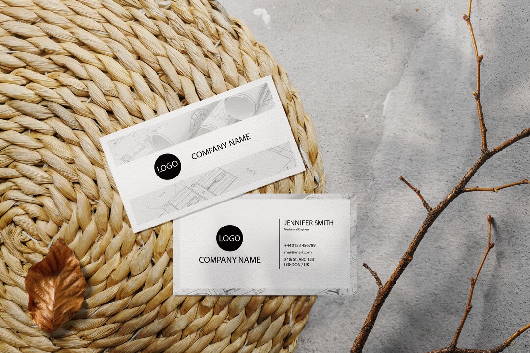 Logo Placeable Business Card Gift for Engineer ICONS PACK Editable ...