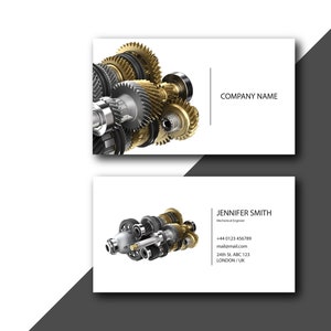 Engineer Business Cards 5 Different Templates ICONS PACK Editable Visit ...