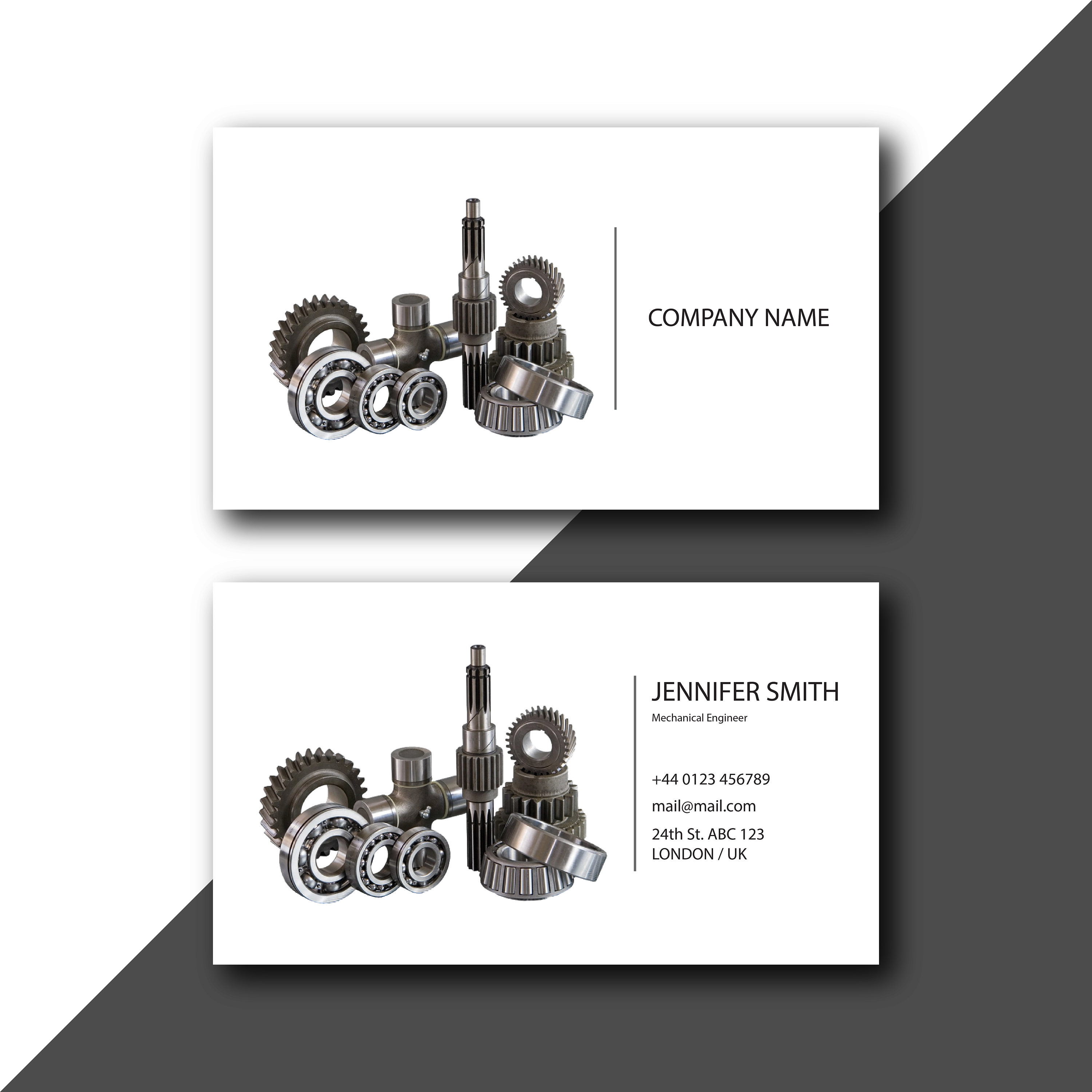 Engineer Business Cards 5 Different Templates ICONS PACK Editable Visit ...
