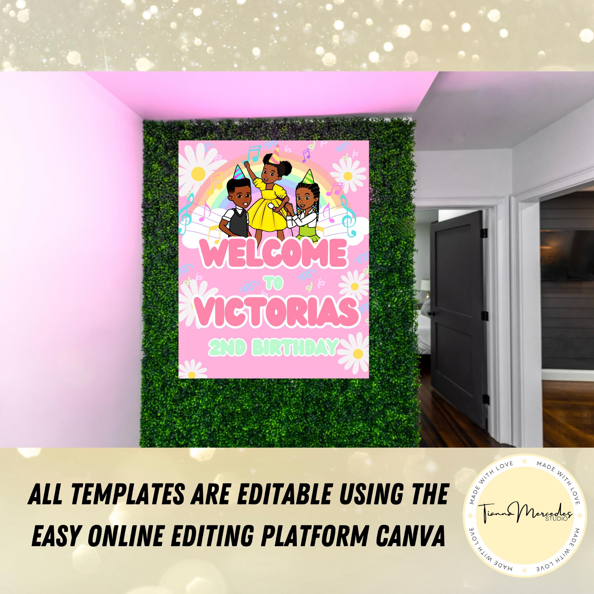 Editable Gracie Corner Welcome Sign, Gracie Corner Banner, Birthday ...