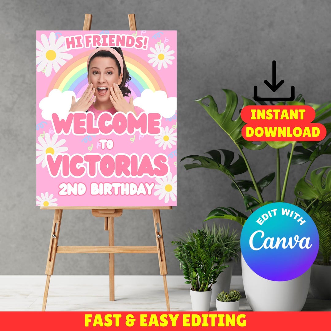 Editable Ms. Rachel Welcome Sign, Ms. Rachel Banner, Birthday Sign ...