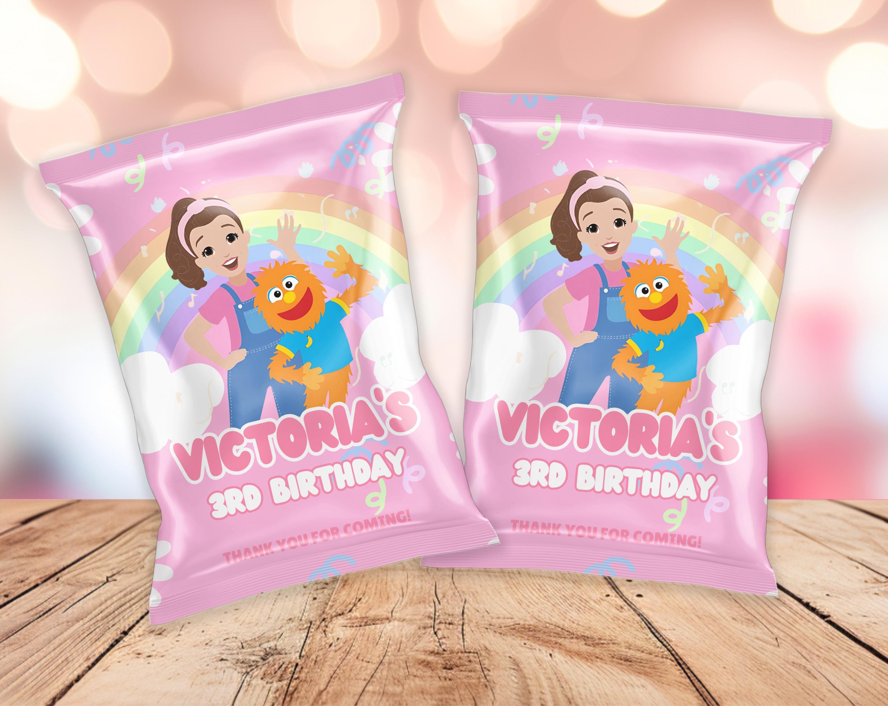 Ms. Rachel Chip Bag Template | Printable Party Favor Bag | Editable ...