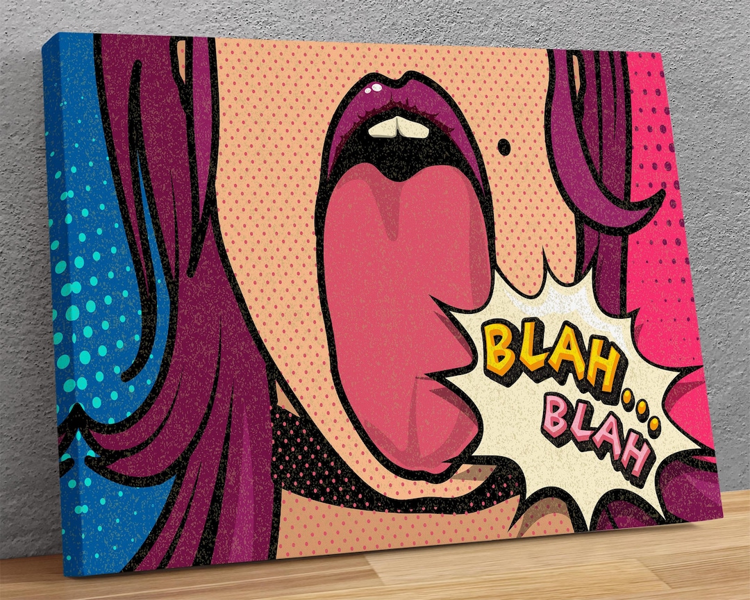 Pop Art Funny Comic Sexy Girl Canvas Poster Peel And Stick Etsy