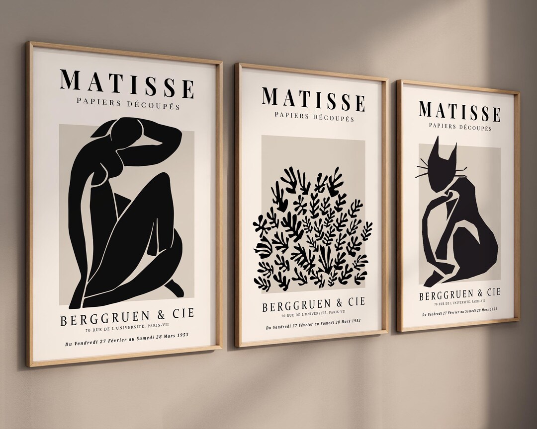 Matisse Print Set of 3 Matisse Printable Wall Decor Digital - Etsy