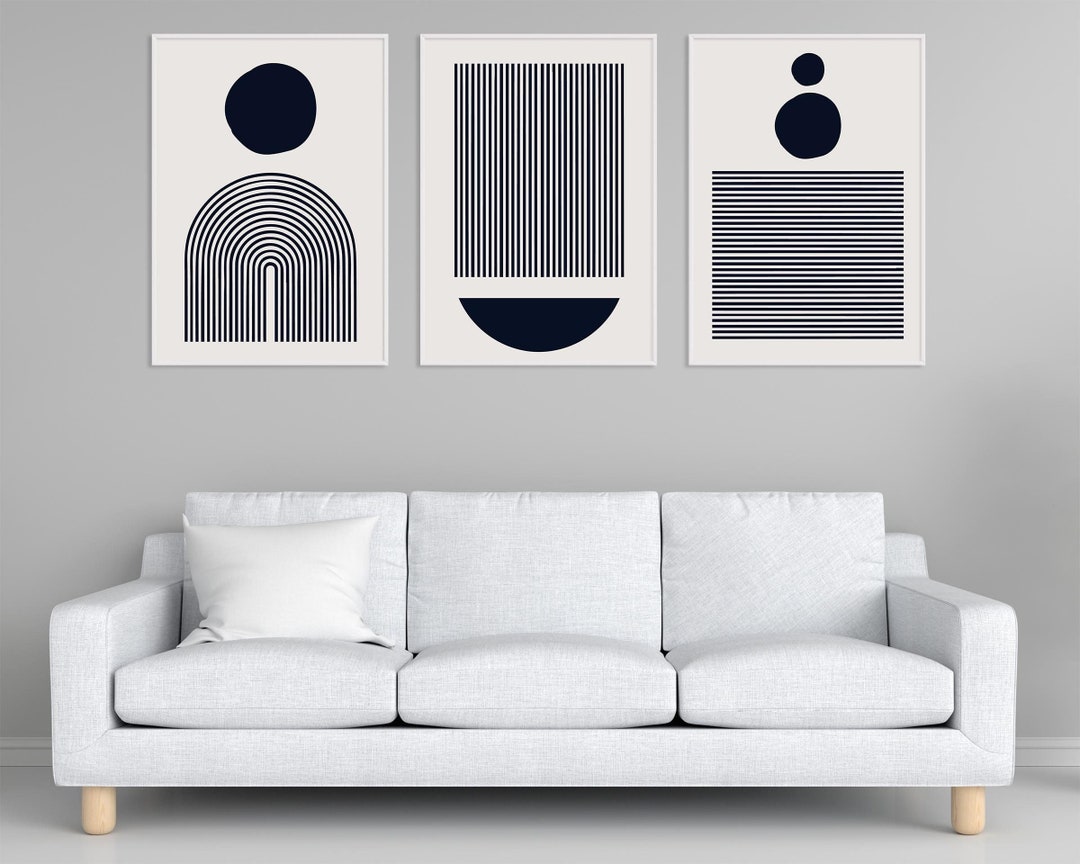 Boho Poster Set of 3, Fashionable Wall Decor, 3 Panels Canvas Modern ...