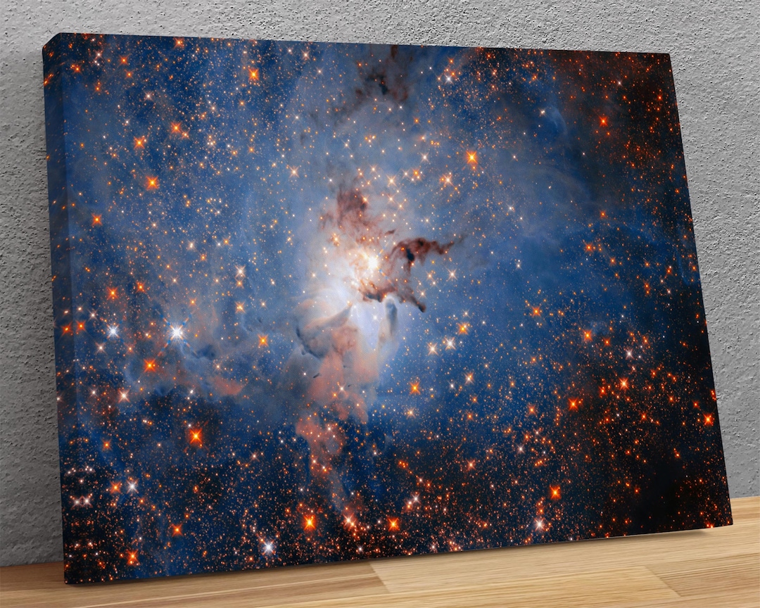 Cosmos, Lagoon Nebula, Large Painting on Canvas, Universe, Wall Art ...