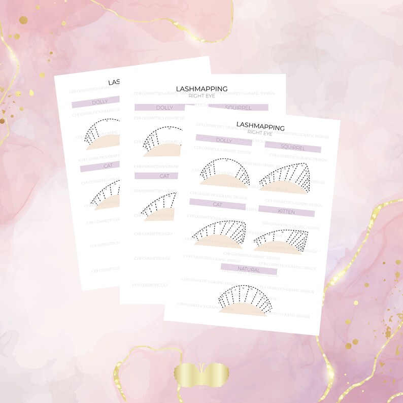 Lash Mapping Guide Eyelash Extensions - Etsy