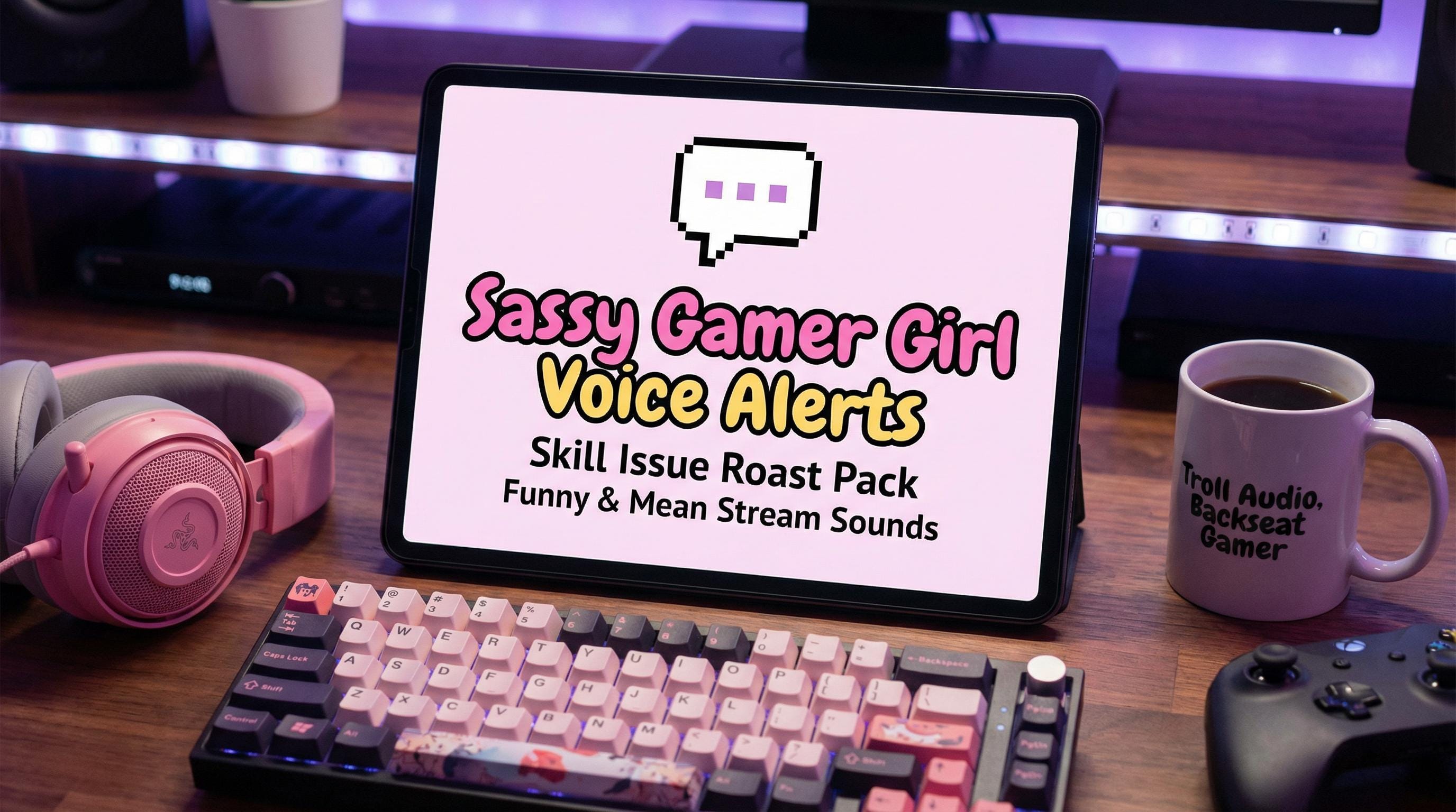 Sassy Gamer Girl Voice Alerts for Twitch & Kick | "skill Issue" Roast ...