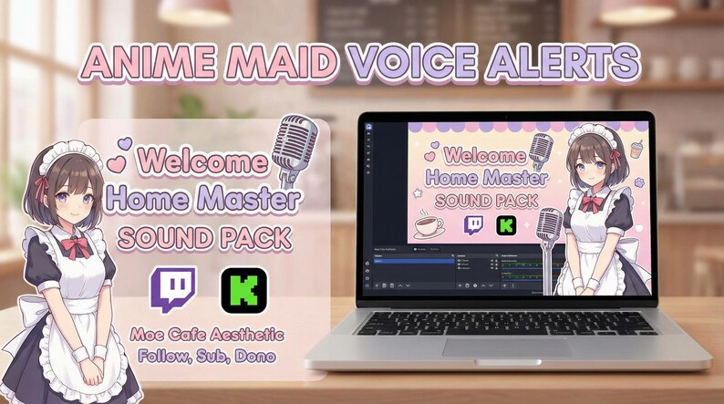 Anime Maid Voice Alerts for Twitch & Kick | "welcome Home Master" Sound ...