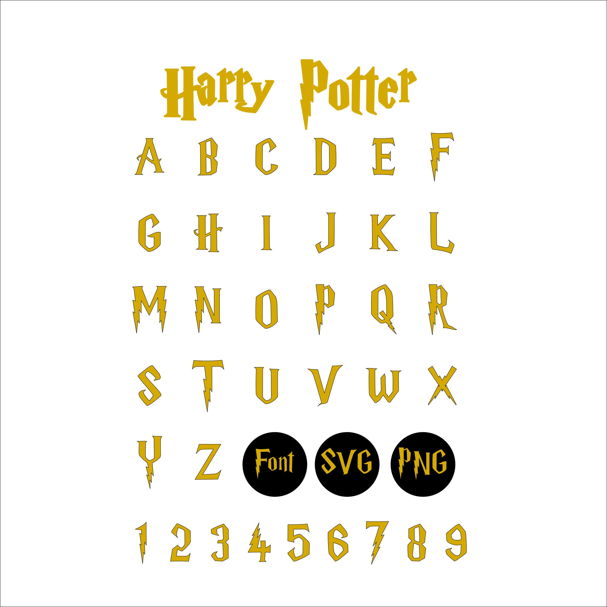 Hogwarts FONT SVG and PNG Wizard Font Magic Font Witch - Etsy