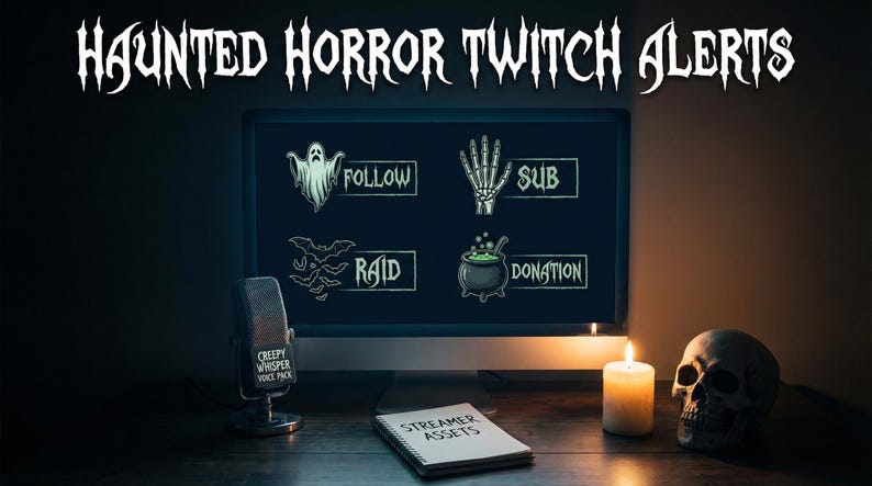 Haunted Horror Twitch Alerts | Creepy Whisper Voice Pack | Streamer ...