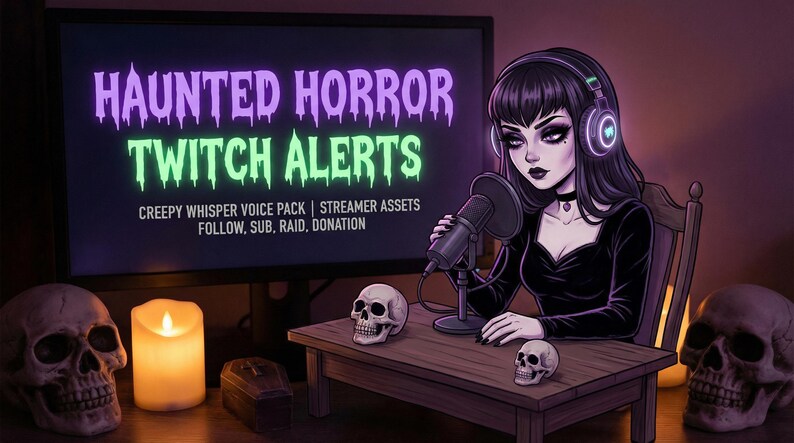 Haunted Horror Twitch Alerts | Creepy Whisper Voice Pack | Streamer ...