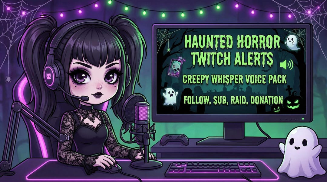Haunted Horror Twitch Alerts | Creepy Whisper Voice Pack | Streamer ...