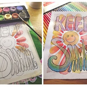 Keep Smiling Motivational Quotes, Retro Positive Printable Wall Art ...