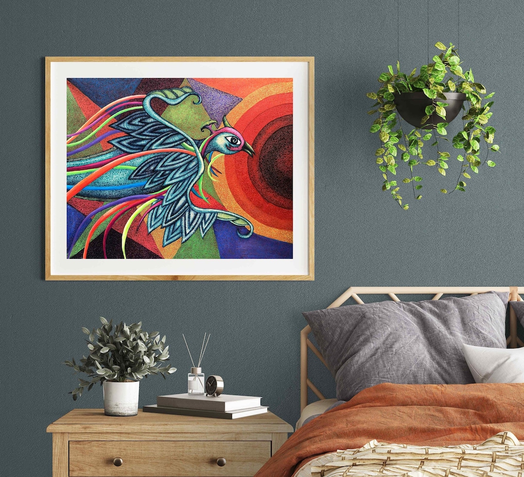 Phoenix Fire Bird Printable Wall Art Decor, Mythology Downloadable ...