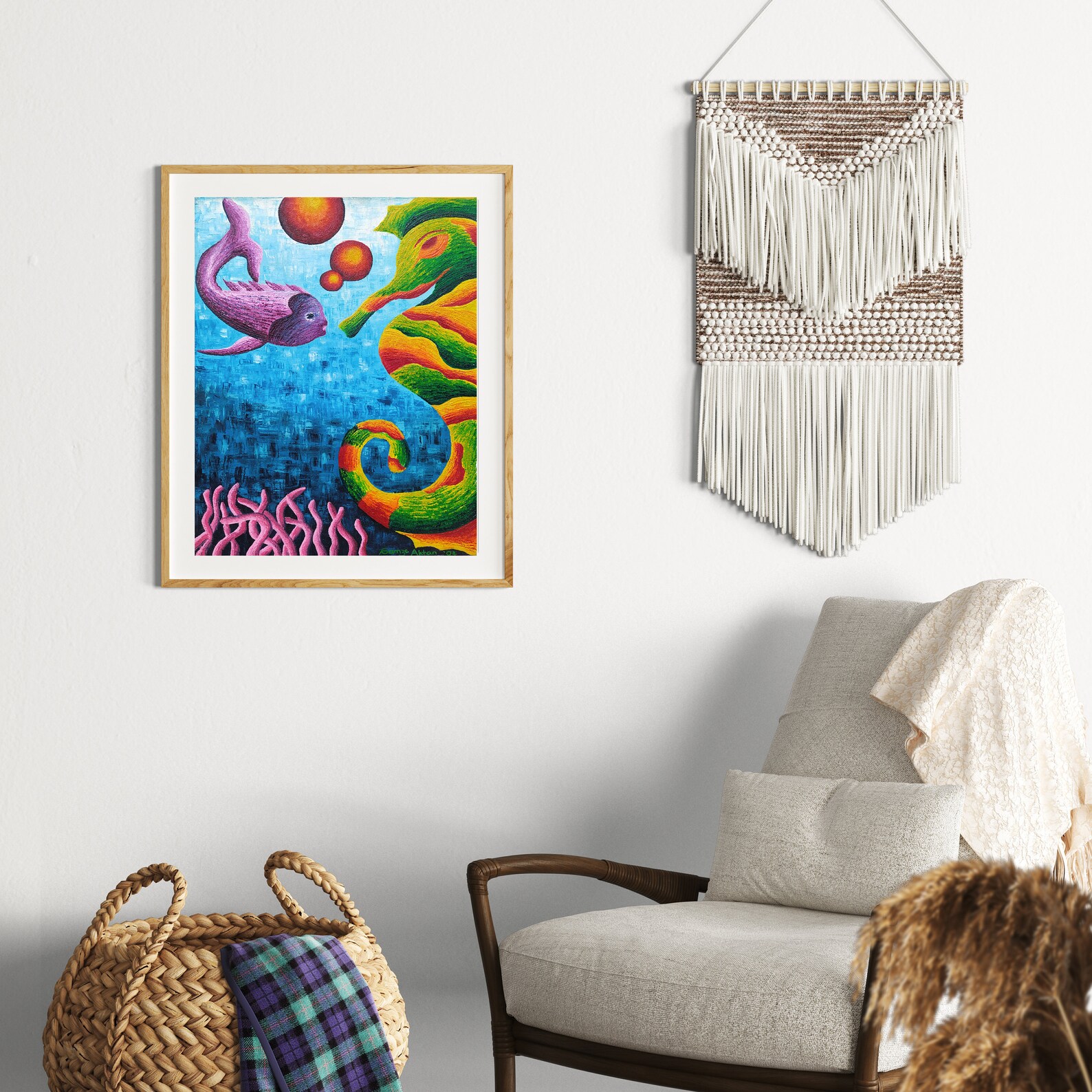 Seahorse Printable Wall Art, Sea Horse Downloadable Prints, Print ...